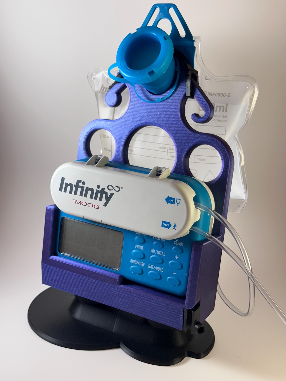 G-tube Feeding Pump Caddy | Infinity Pump Stand and Hanger| No Bolts or ...