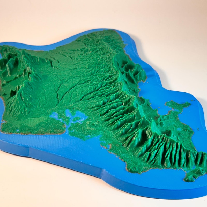 Map of Oahu - Etsy