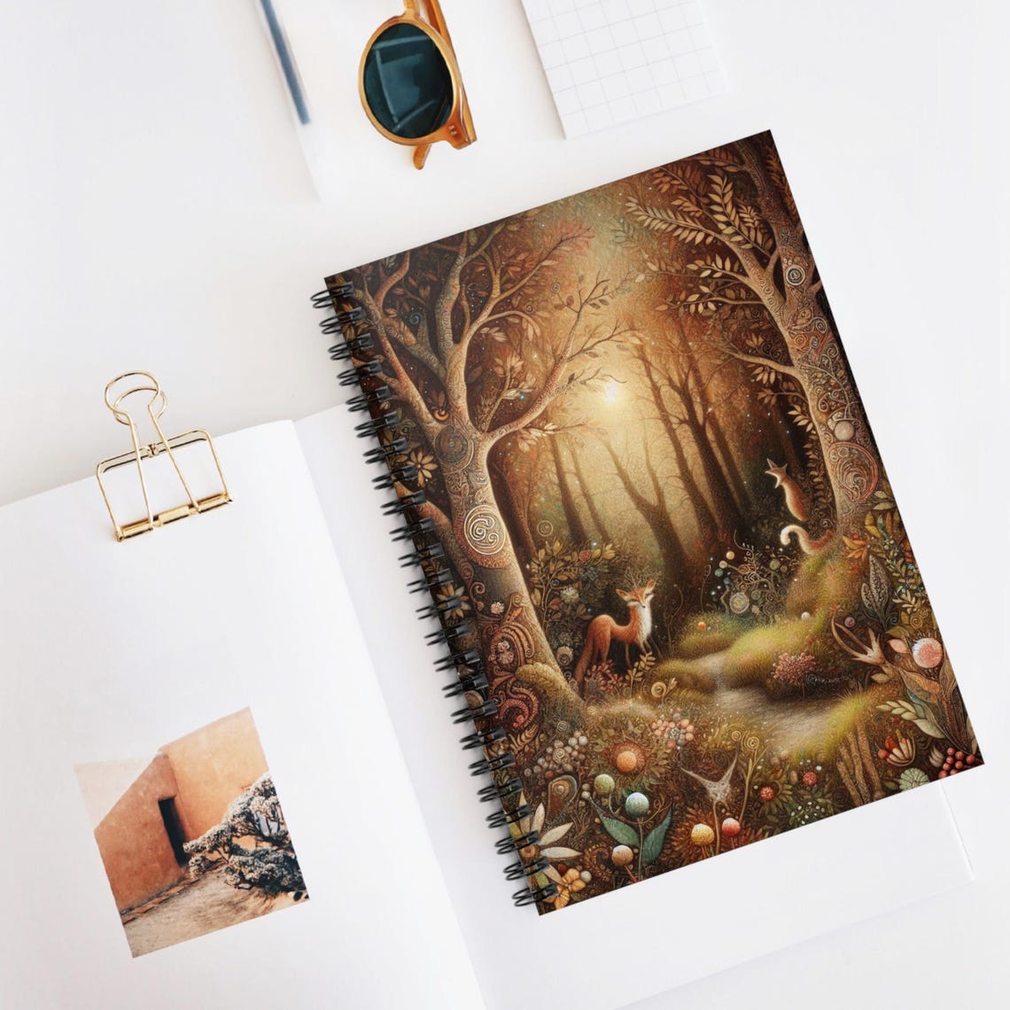 Enchanted Forest Spiral Notebook, Fairycore Fox Spiral Notebook ...