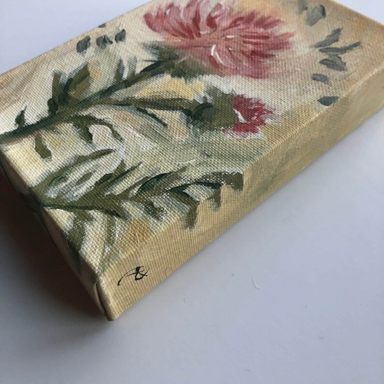 Wildflower Painting, Thistle Painting, Original Acrylic Painting - Etsy