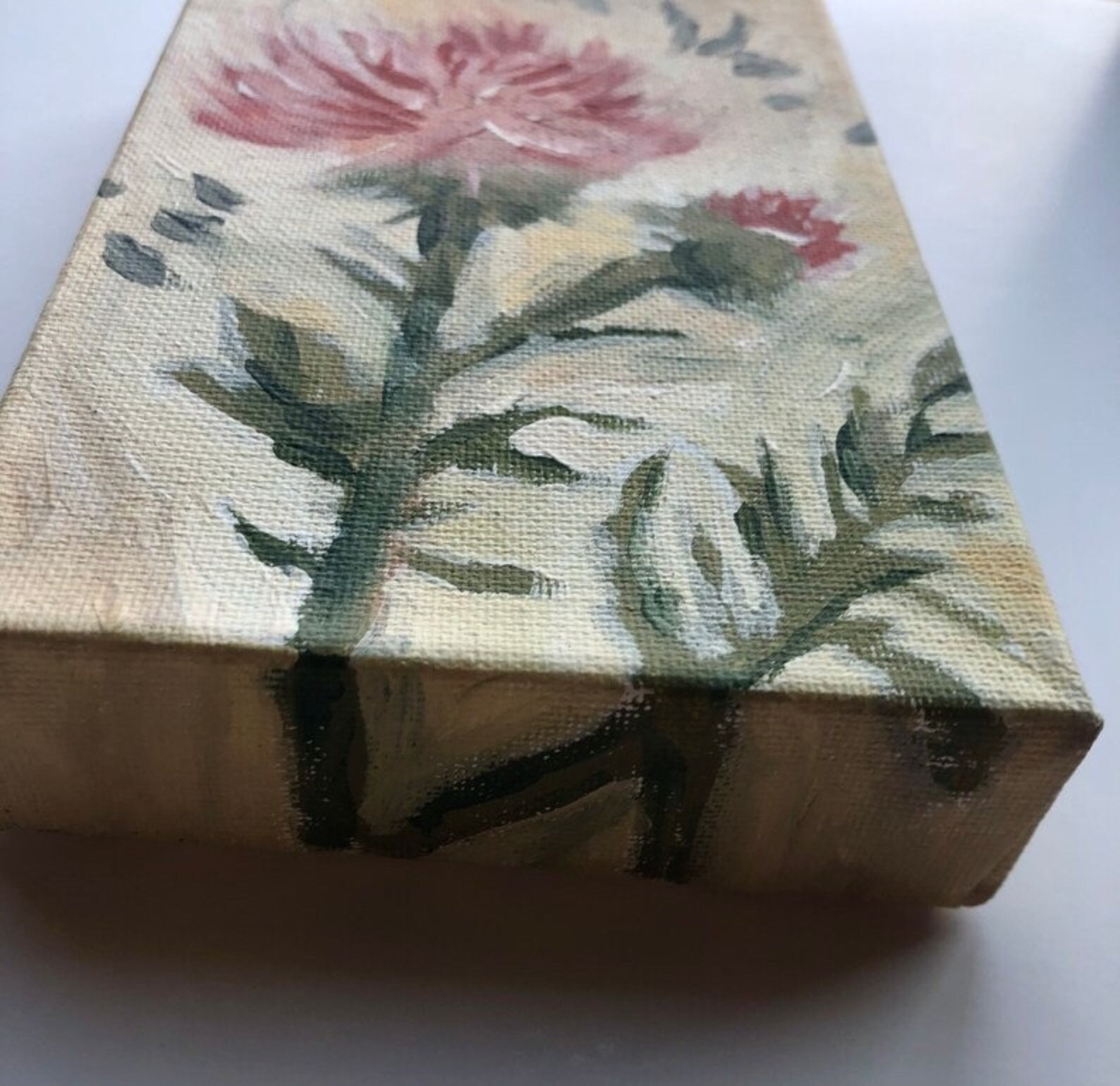 Wildflower Painting, Thistle Painting, Original Acrylic Painting - Etsy