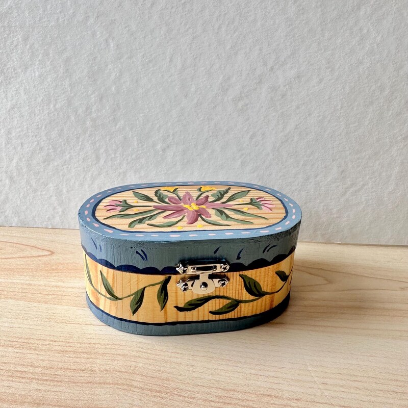 Painted Wood Box - Etsy