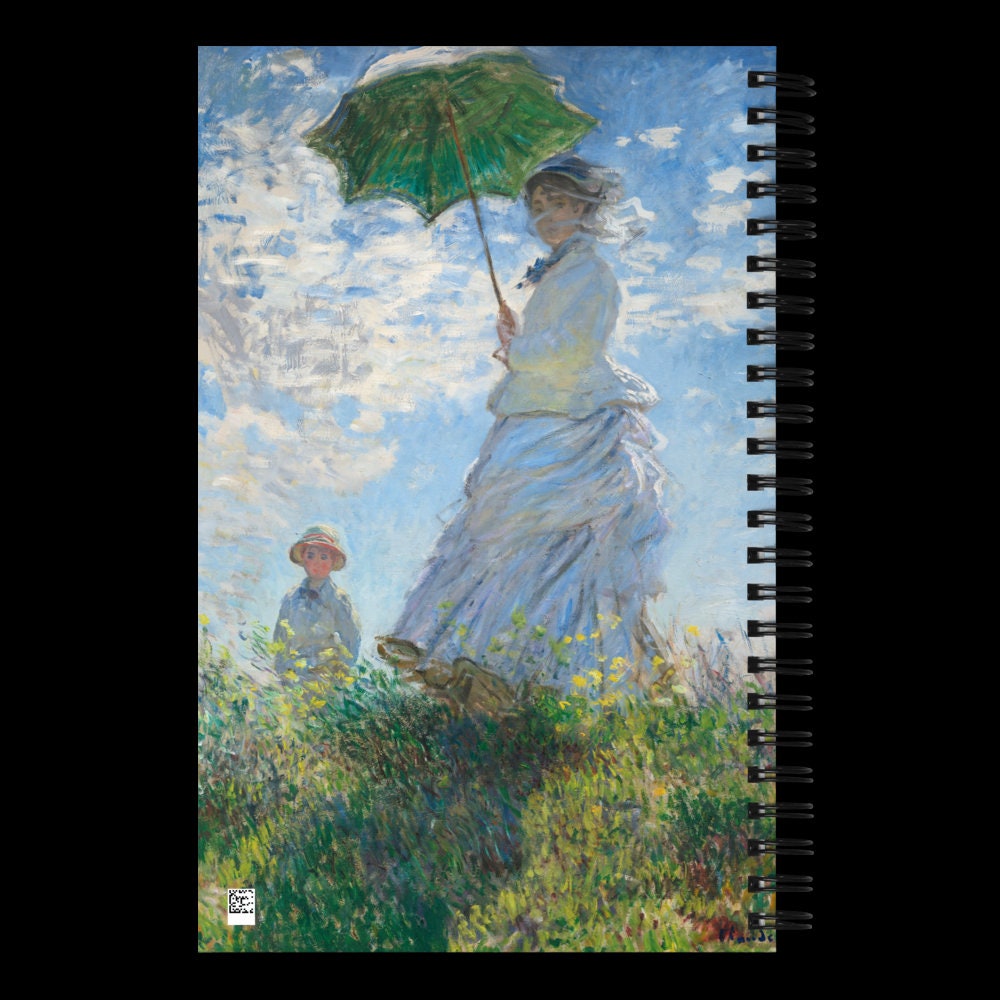 Claude Monet Spiral Notepad, Madame Monet Vintage Style Painting on ...