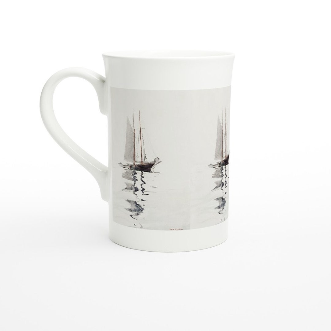 Winslow Homer Porcelain Mug, Two Masted Schooner Slim Coffee Cup, Fine ...