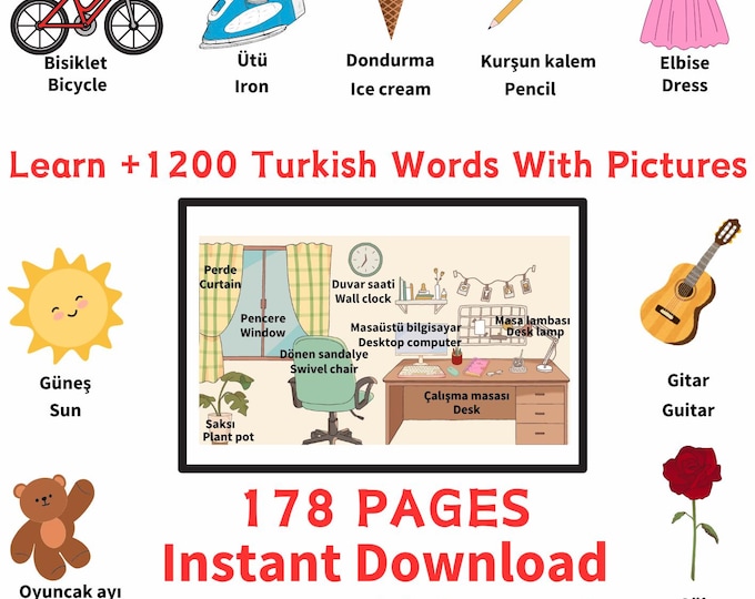 Learn Turkish With Pictures | 1200+ Vocabulary Words for Beginners ...