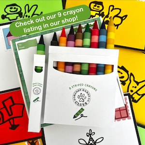 Clues Striped Crayons Set - Handy Dandy Blues Clues Striped Crayons ...