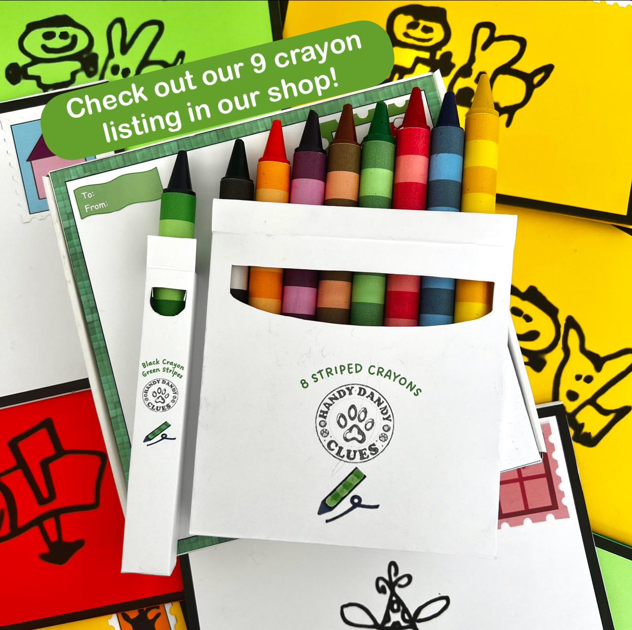 Clues Striped Crayons Set - Handy Dandy Blues Clues Striped Crayons ...