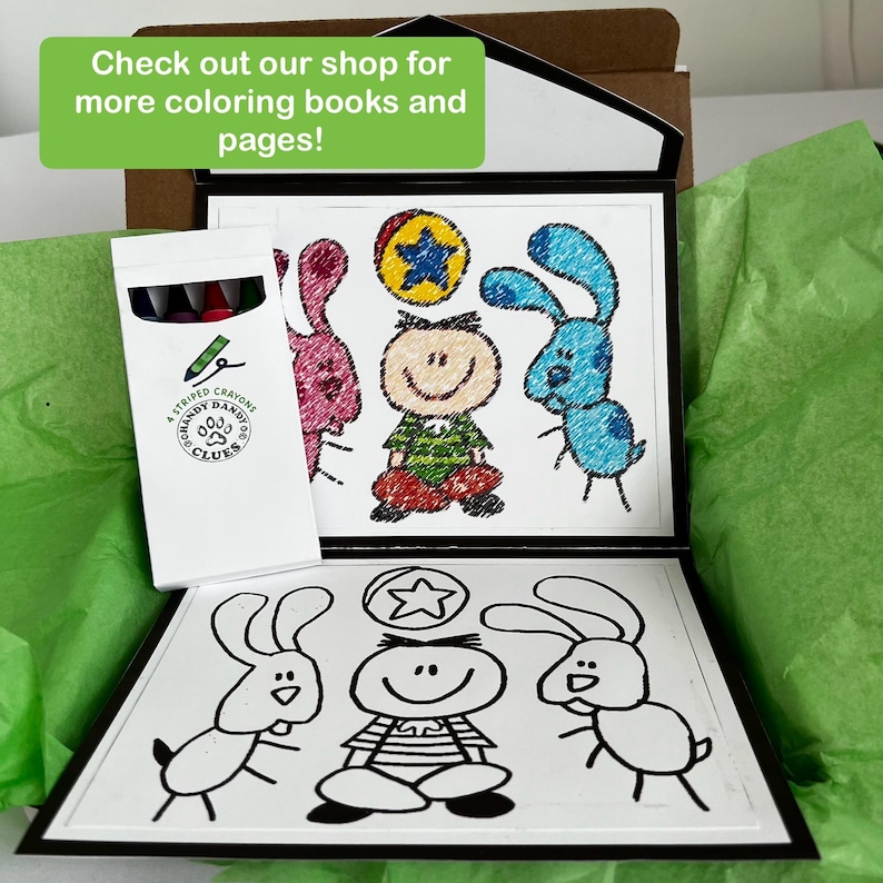 Clues Steve Mail Time Envelope With Coloring Page - Handy Dandy Blues ...