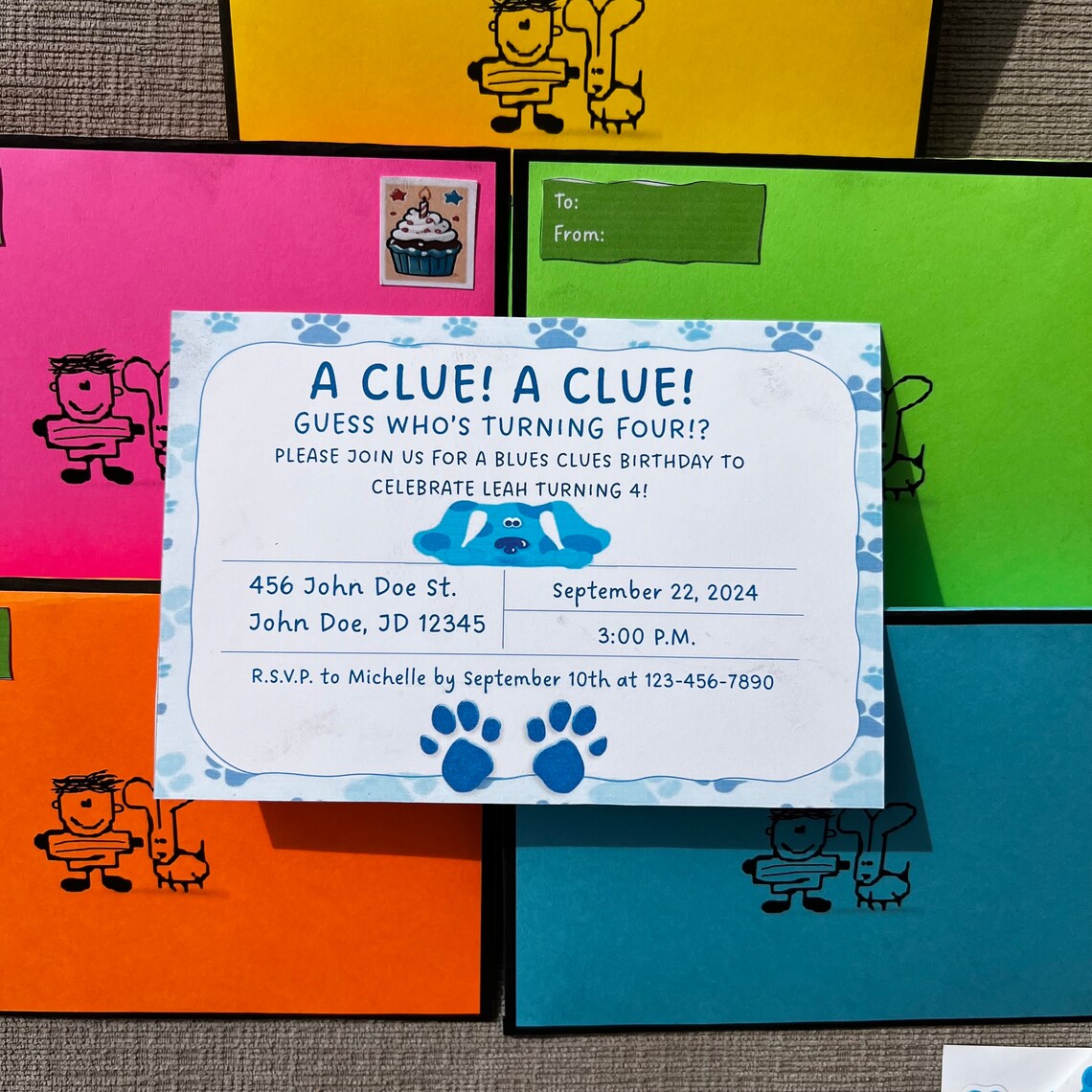 Blues Clues Birthday Invitation - Blues Handy Dandy Mail Time Birthday ...