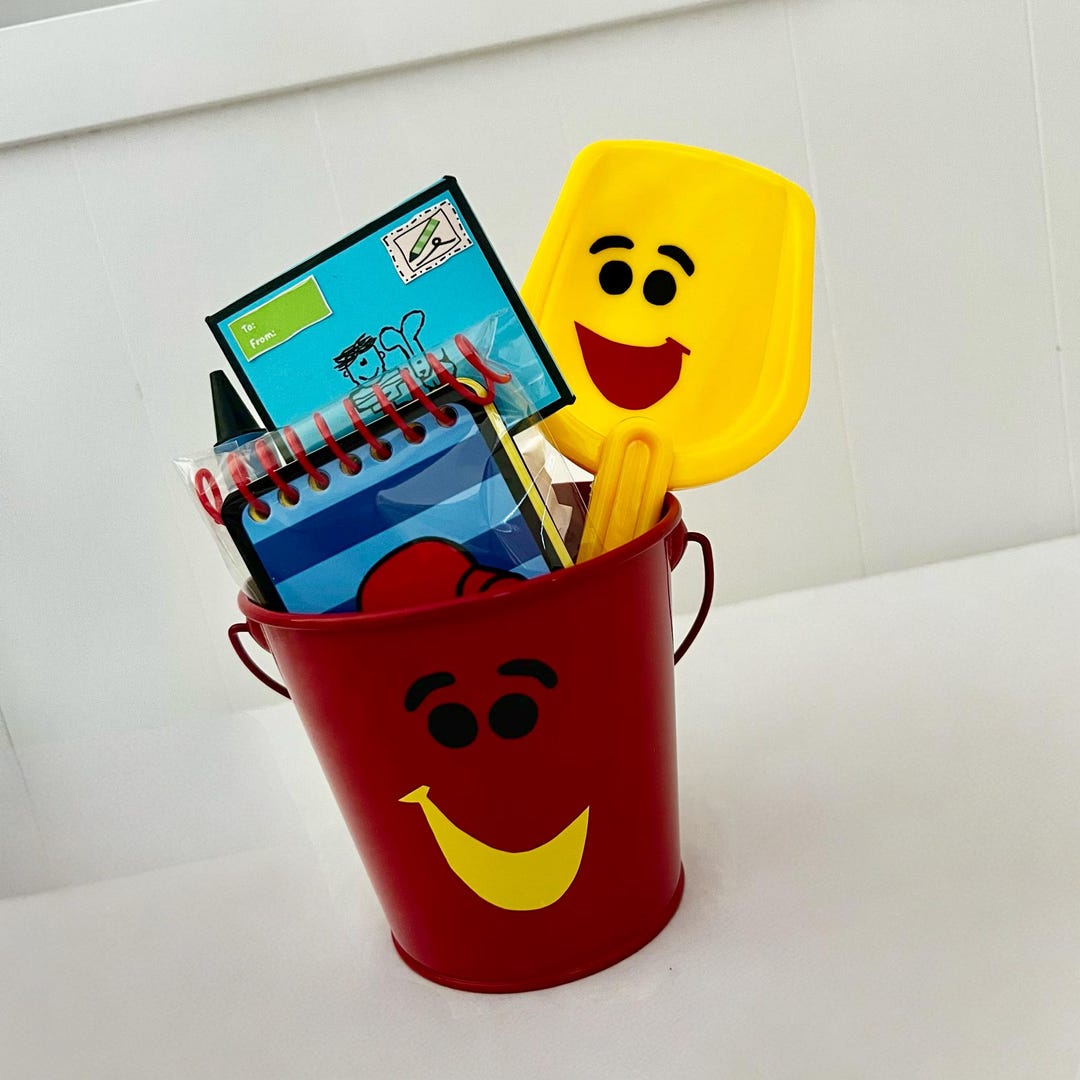 Blues Clues Pail and Shovel Party Decor - Red Metal Pail and Plastic ...