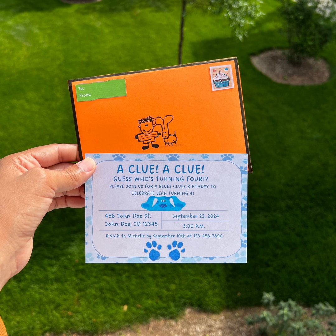 Blues Clues Birthday Invitation - Blues Handy Dandy Mail Time Birthday ...