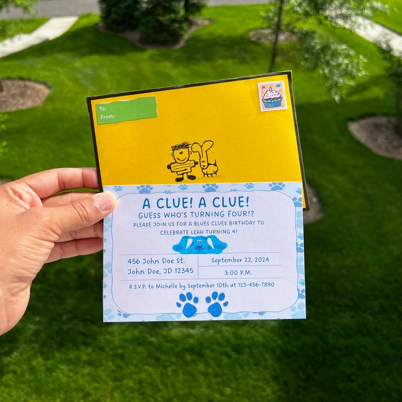 Blues Clues Birthday Invitation - Birthday Invites - Blues Clues Party ...
