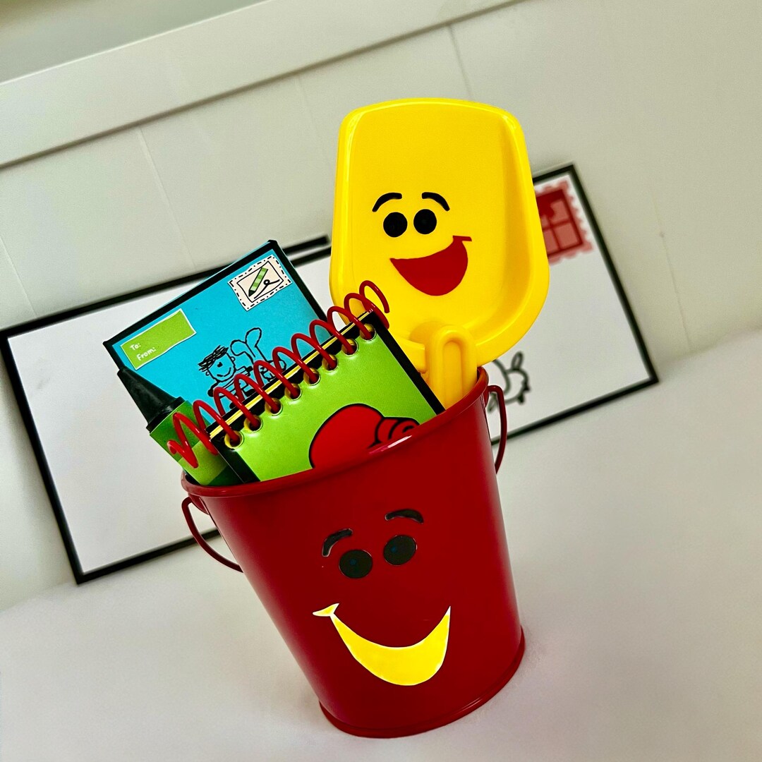 Blues Clues Pail and Shovel Party Decor - Red Metal Pail and Plastic ...