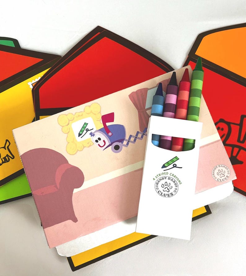 Clues Striped Crayons Set - Handy Dandy Blues Clues Striped Crayons - Striped Steve Crayons in ...