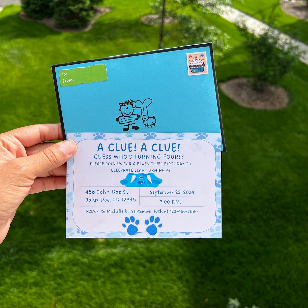 Blues Clues Birthday Invitation - Birthday Invites - Blues Clues Party ...