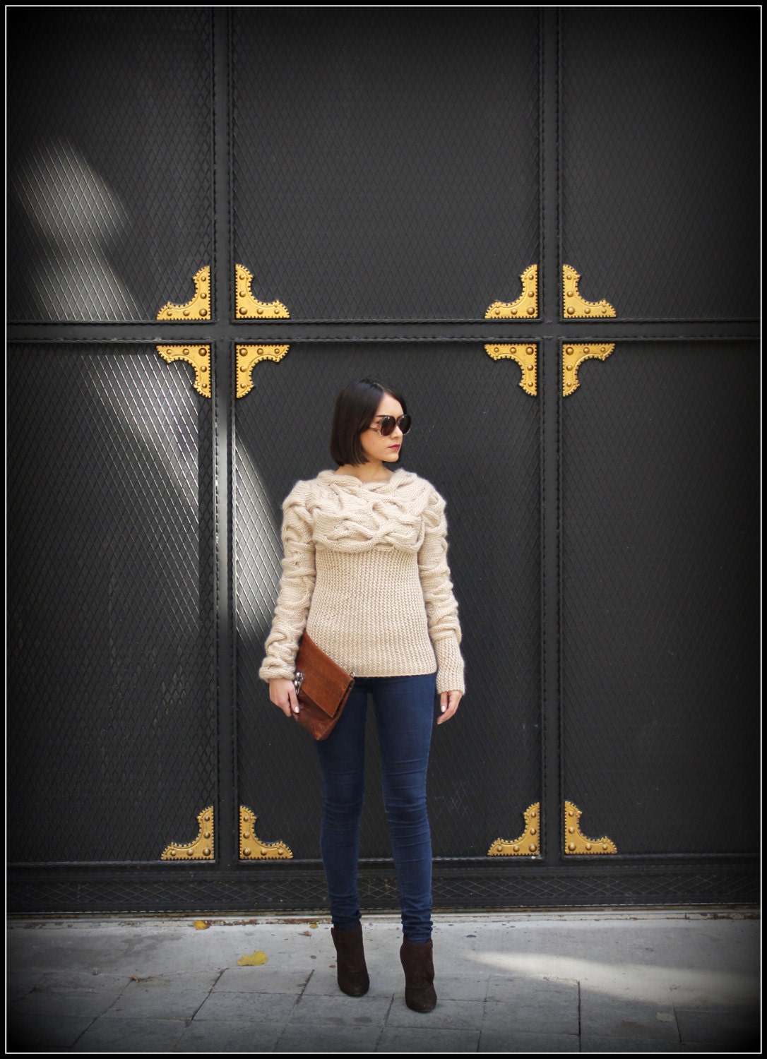 Custom Order Unique Hand Knitted Sweater, Authentic Design Knitwear ...