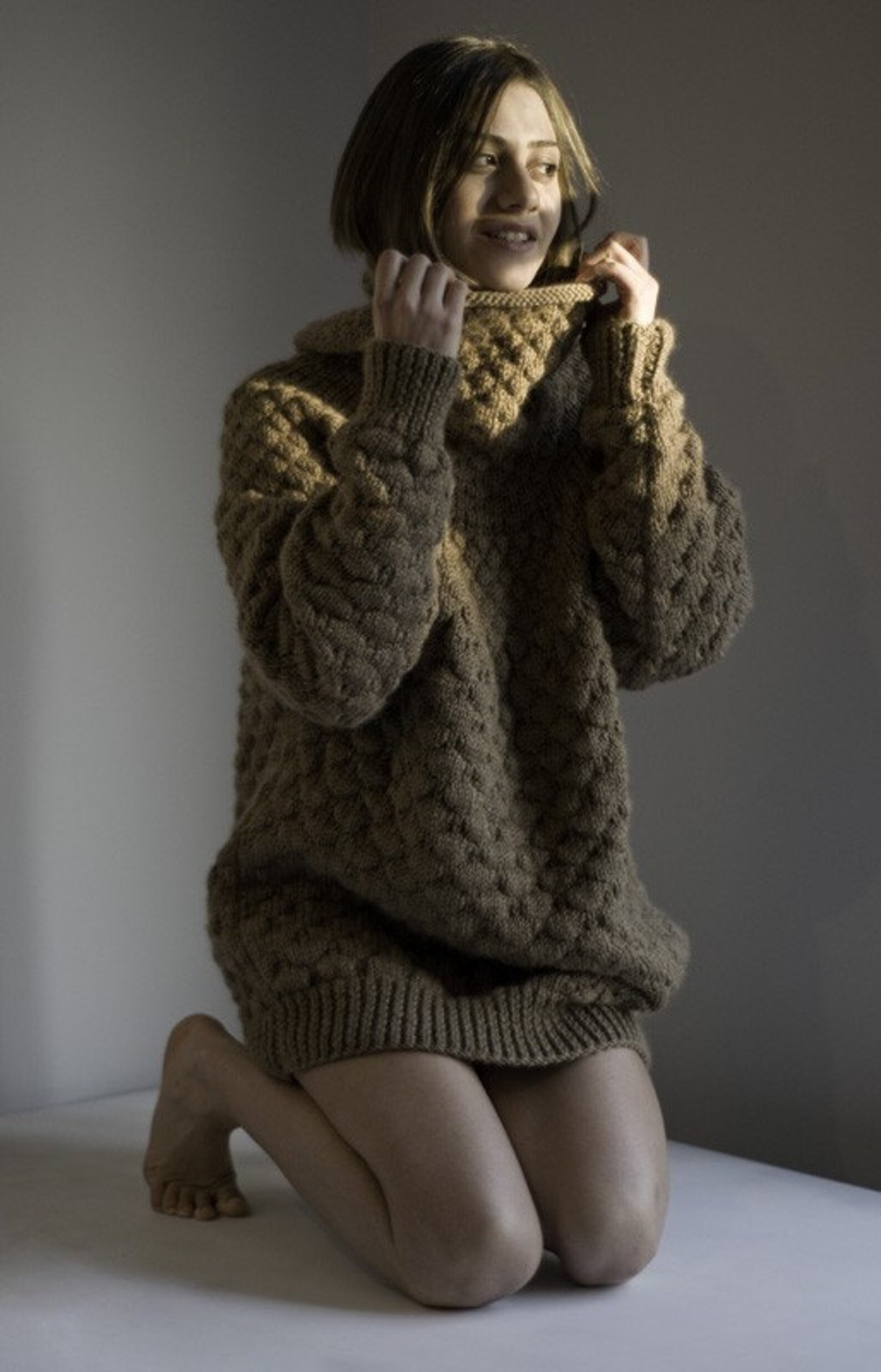 Custom Order Unique Hand Knitted Sweater, Authentic Design Knitwear ...