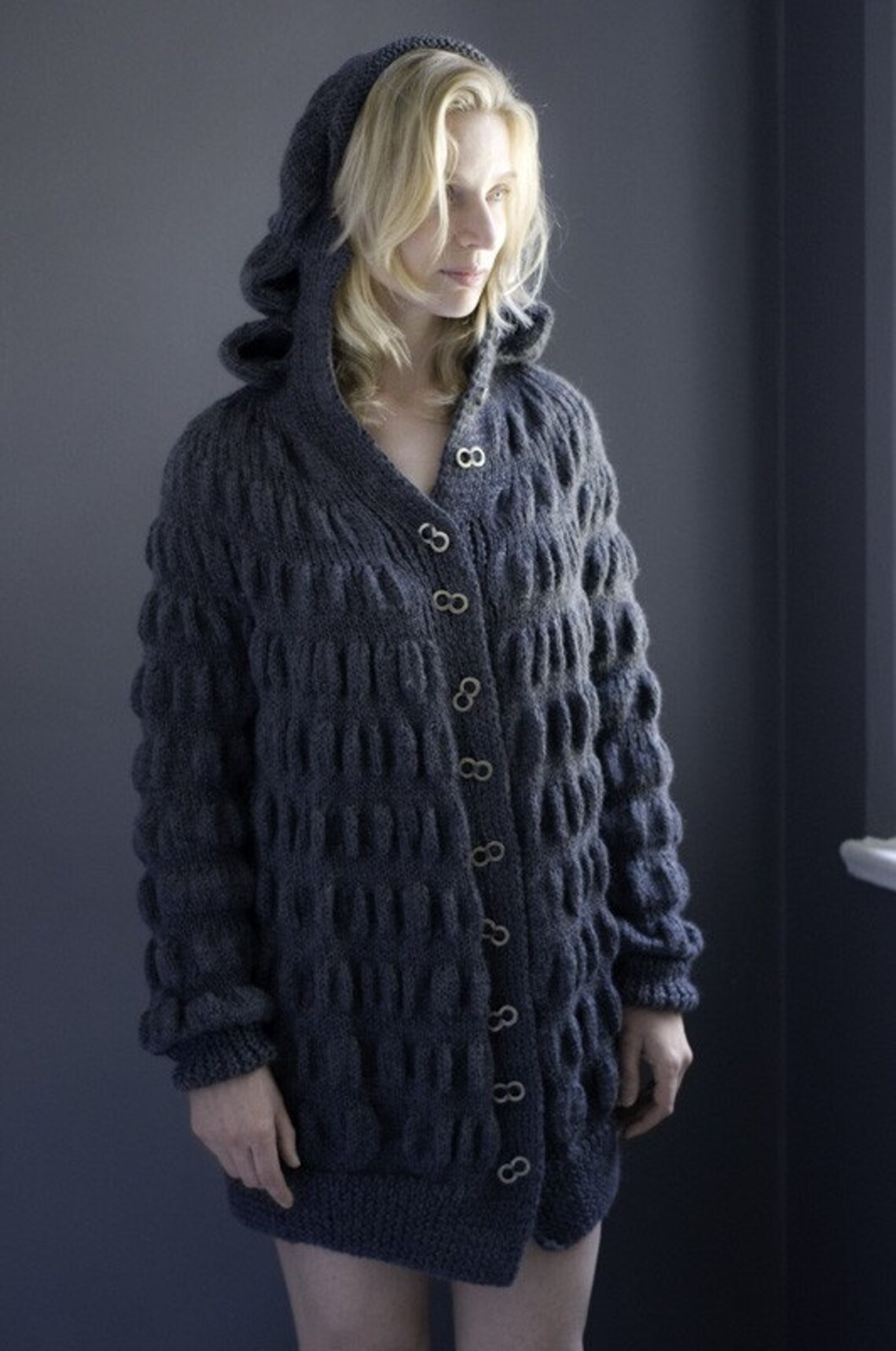 Custom Order Unique Hand Knitted Long Cardigan, Authentic Design ...