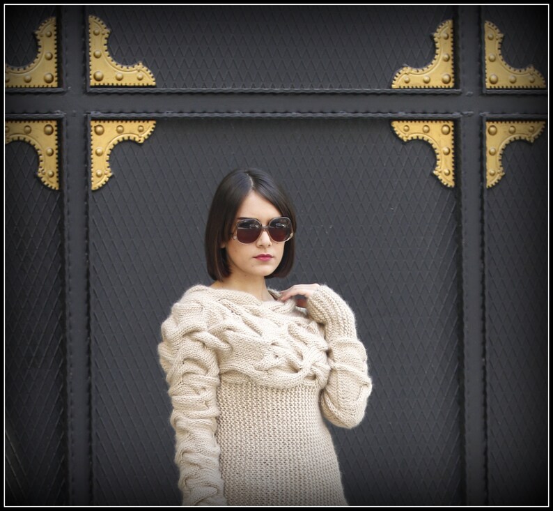 Custom Order Unique Hand Knitted Sweater, Authentic Design Knitwear ...