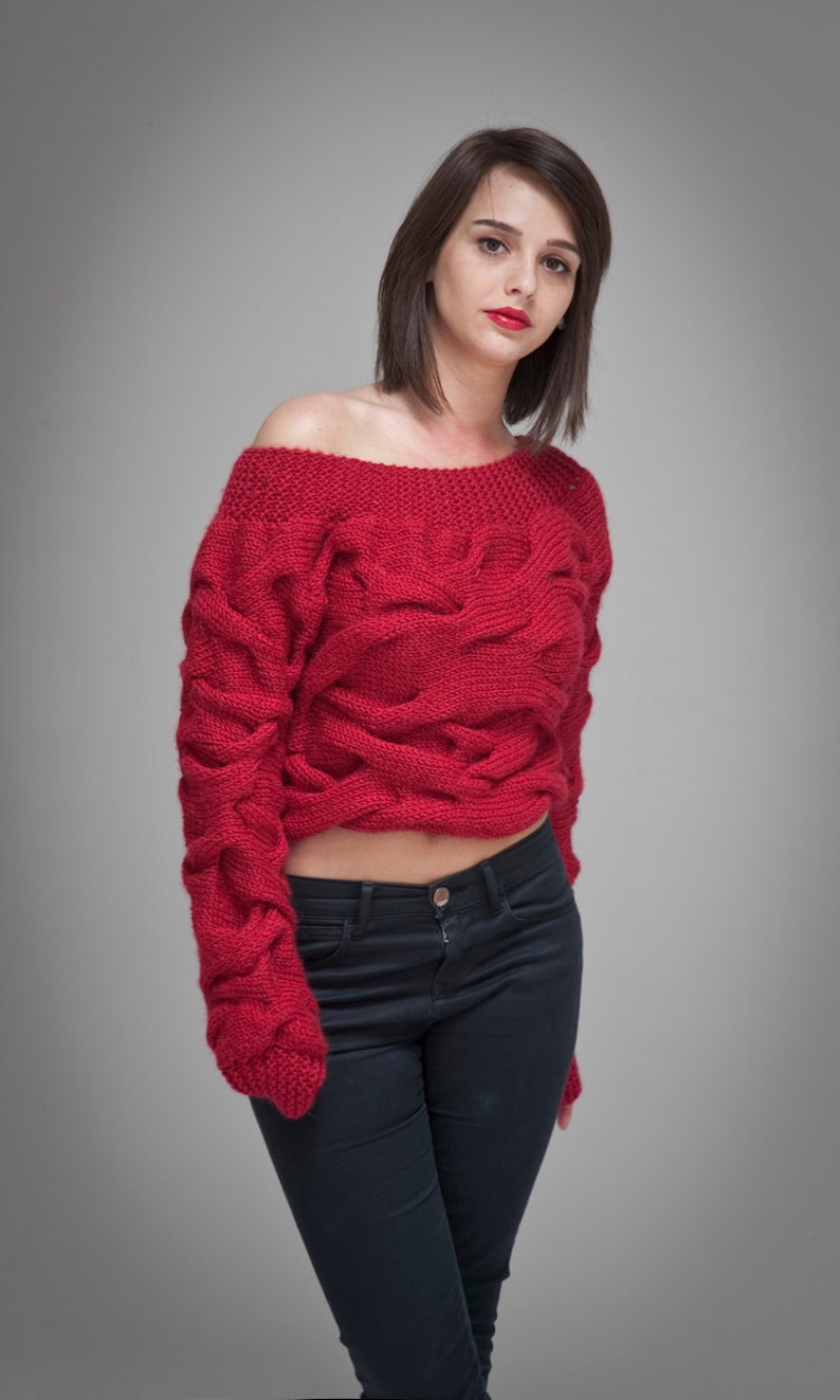 Custom Order Unique Hand Knitted Sweater, Authentic Design Knitwear ...