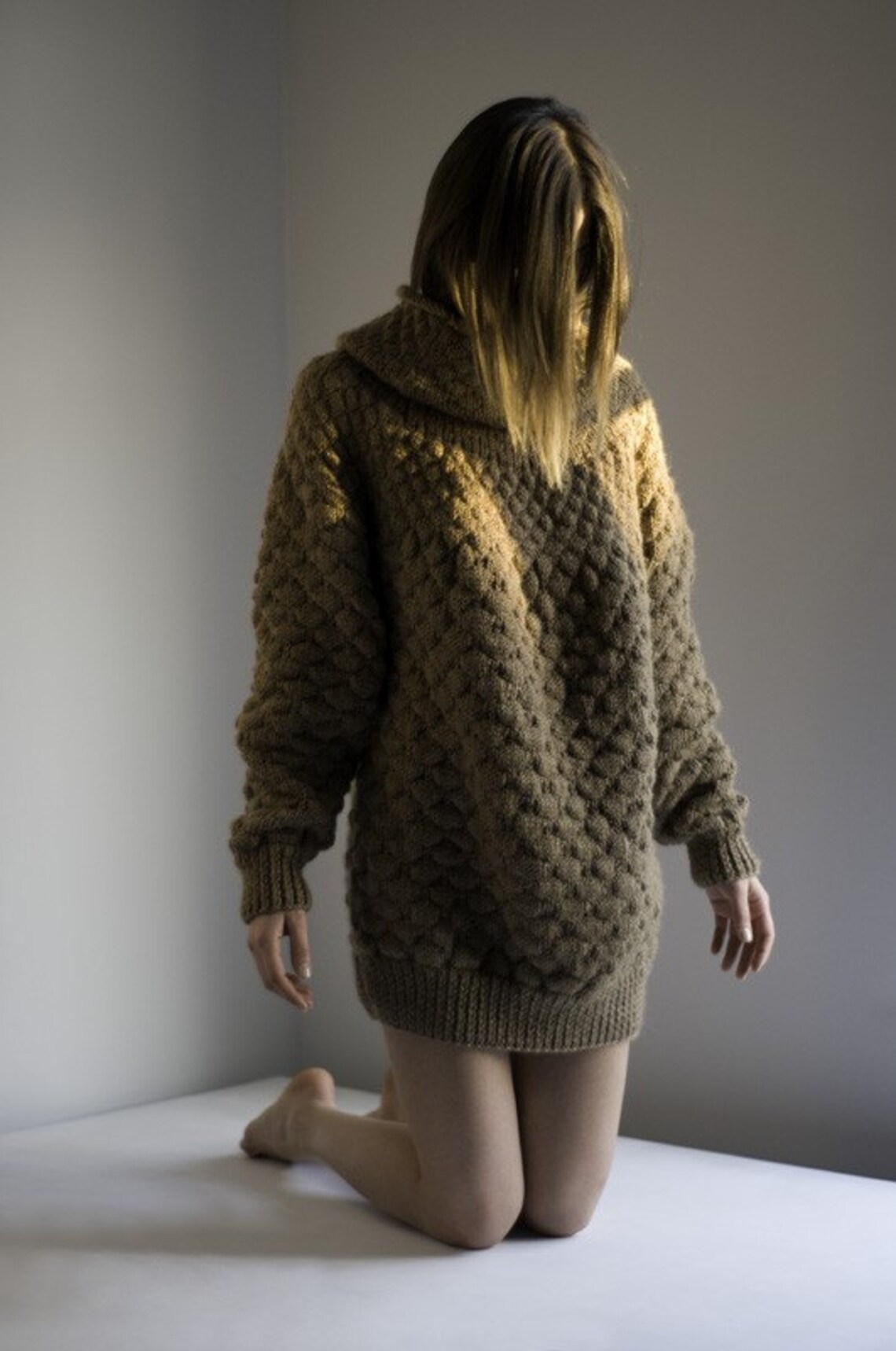 Custom Order Unique Hand Knitted Sweater, Authentic Design Knitwear ...