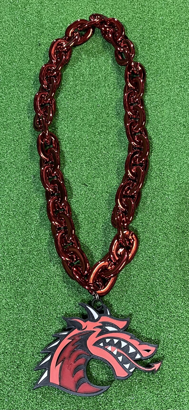 Oversized Team Logo Fan Chain With Thick Chain and Large Team Emblem ...