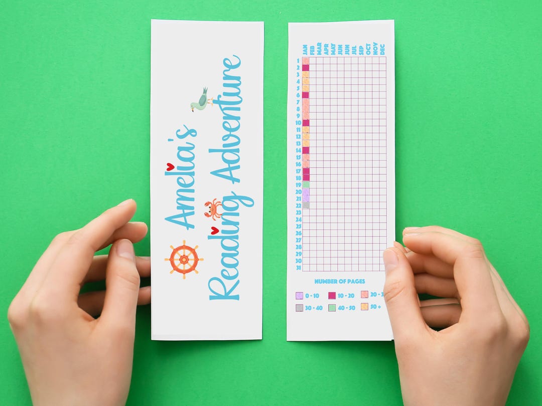 Personalized Bookmark With 2025 Calendar or Reading Tracker, Custom ...