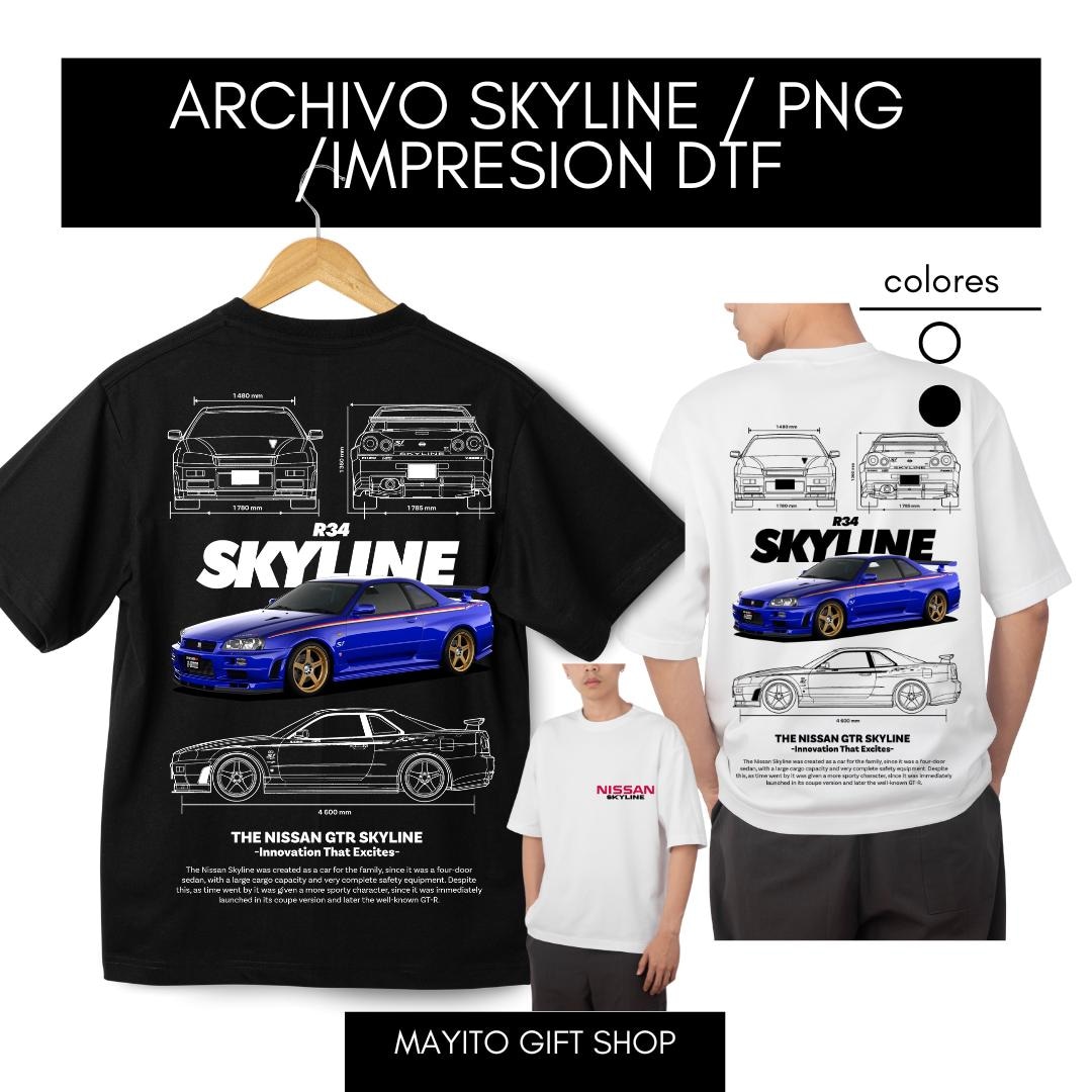 SKYLINE R34/ARCHIVO DTF/ Carros/ Png - Etsy España