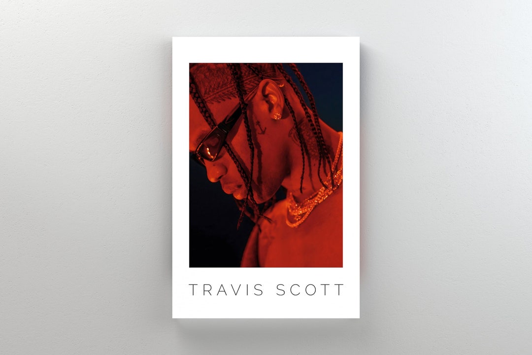 Travis Scott Poster, Travis Scott Wall Art, Travis Scott Print, Rapper ...
