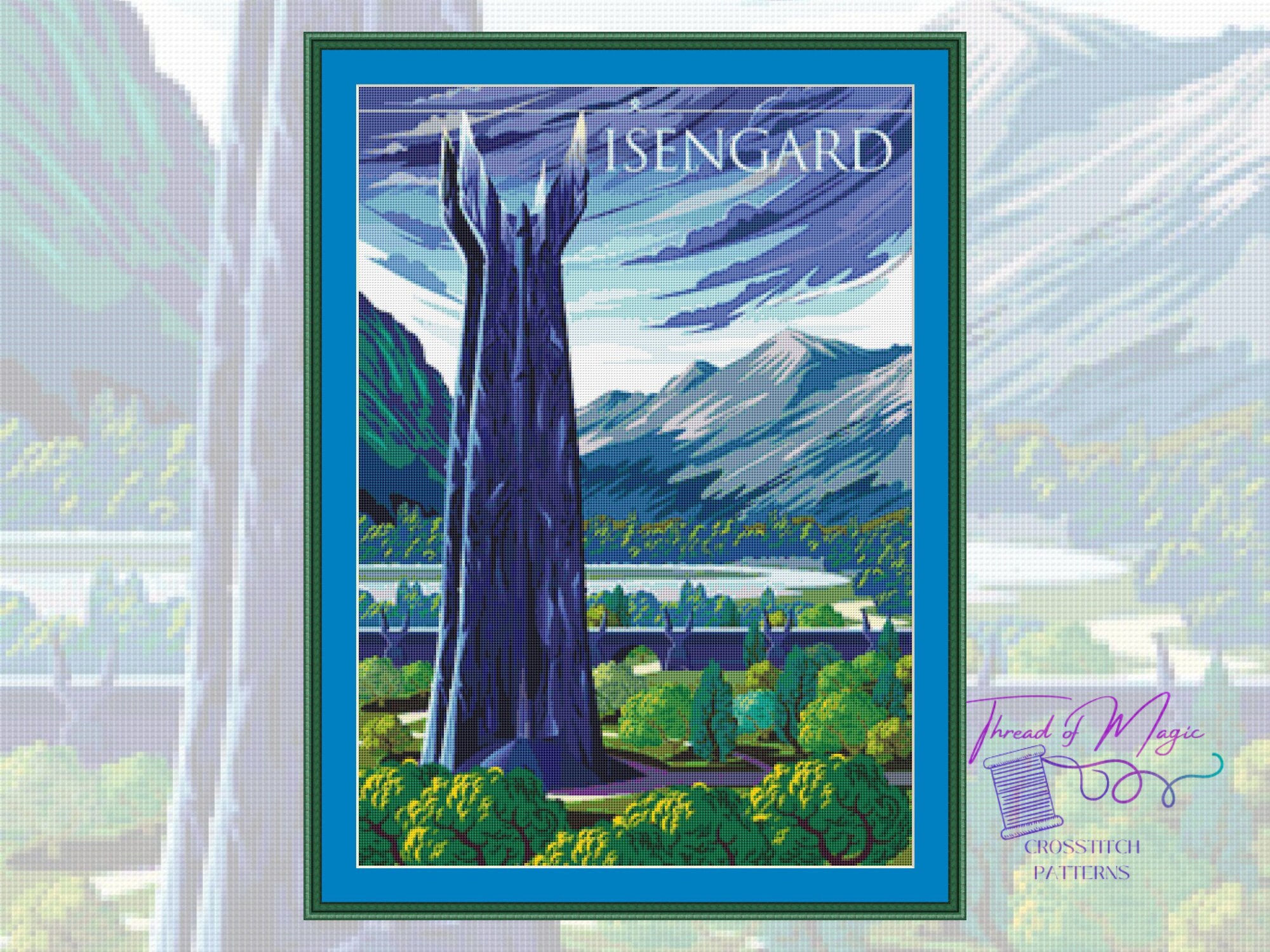 Fantasy LOTR Lanscape Isengard Supersize Cross Stitch Pattern PDF File ...