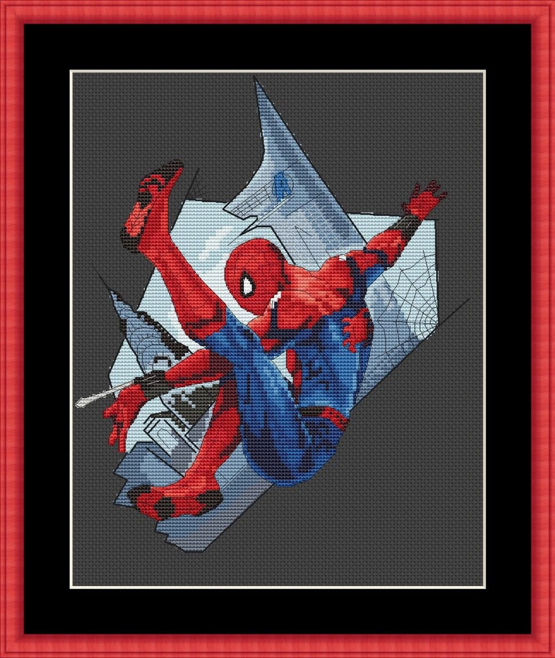 Spider-man Cross Stitch Pattern PDF File Instant Download DMC Floss ...