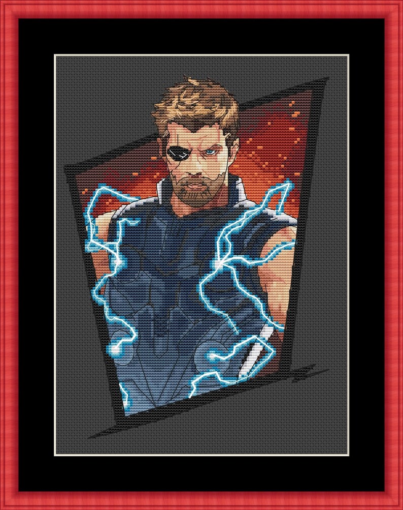 Thor Cross Stitch Pattern PDF File Instant Download DMC Floss Hand ...