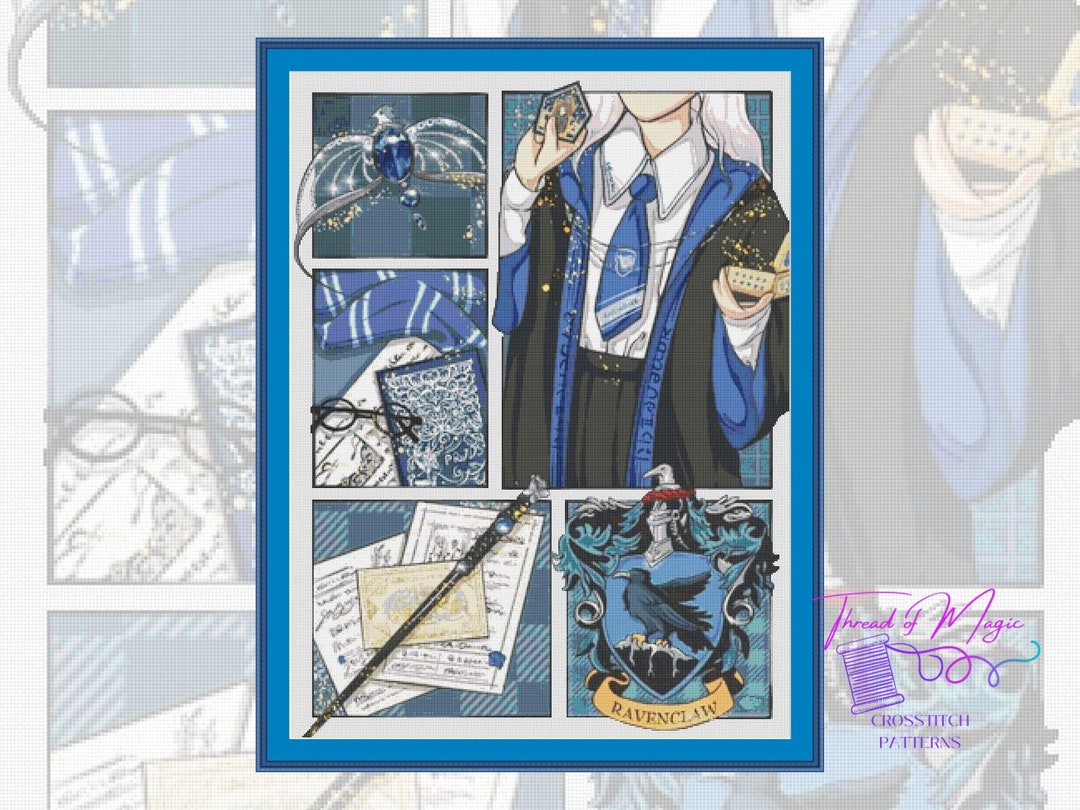 Ravenclaw Comic Style Supersize Cross Stitch Pattern PDF File Instant ...