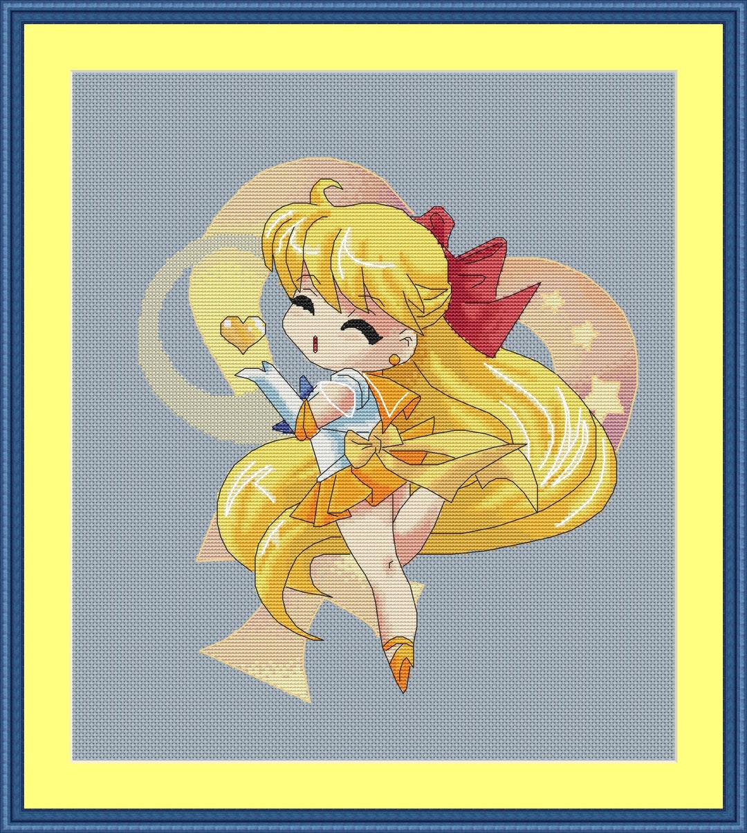 Chibi Sailor Venus Cross Stitch Pattern PDF File Instant Download DMC ...