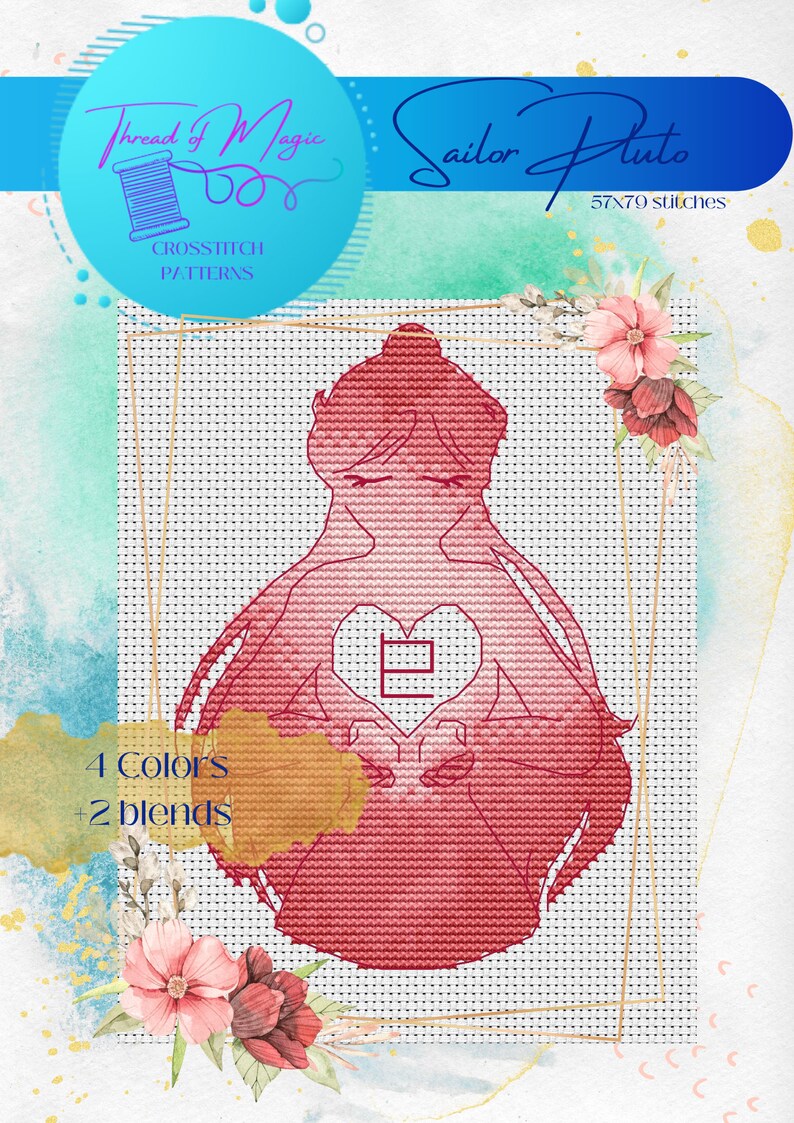 Sailor Pluto Silhouette Cross Stich Pattern PDF File Instant Download ...