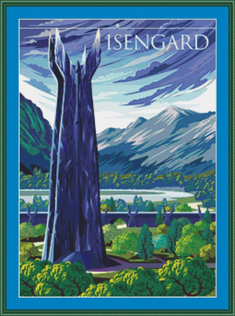 Fantasy LOTR Lanscape Isengard Supersize Cross Stitch Pattern PDF File ...