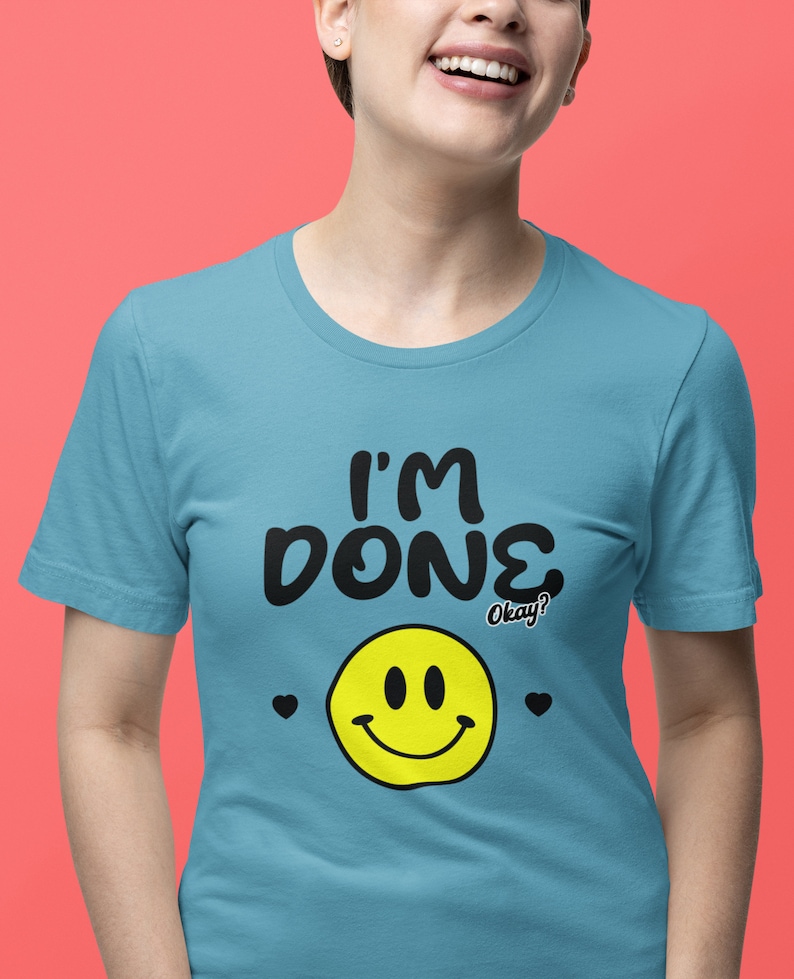 Bright Smiley Face Jersey Short Sleeve Graphic Tee, Chill Vibes, I'm ...