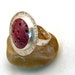 JETSON RING Crimson Red - Handmade Copper Enamel and Sterling Silver ...