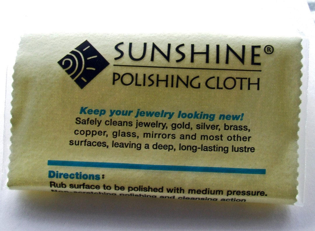 Sunshine Polishing Cloth for Cleaning Metal Jewelry, Flatware, Glass or ...
