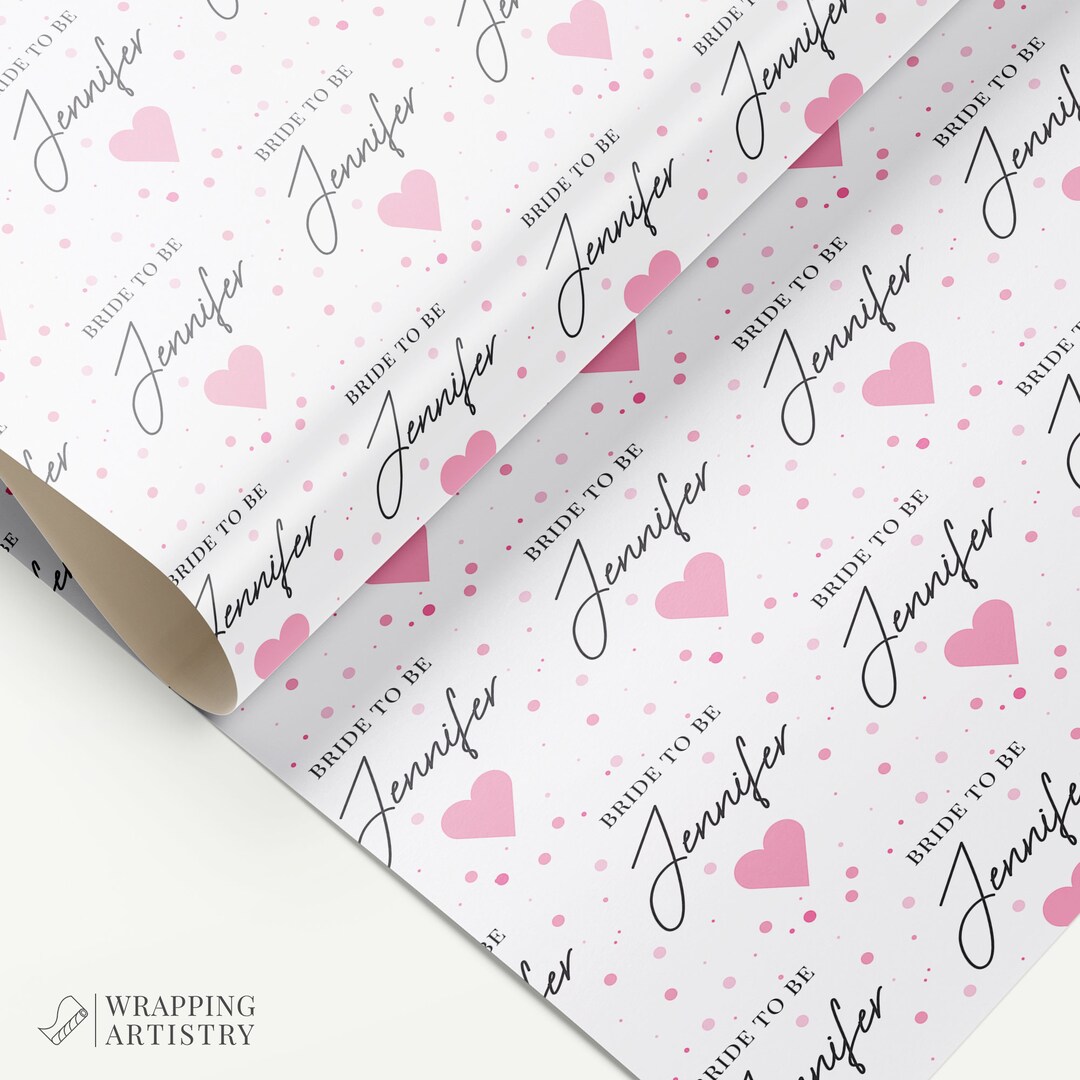 Personalized Wedding Wrapping Paper, Custom Gift Wrapping, Personalised ...