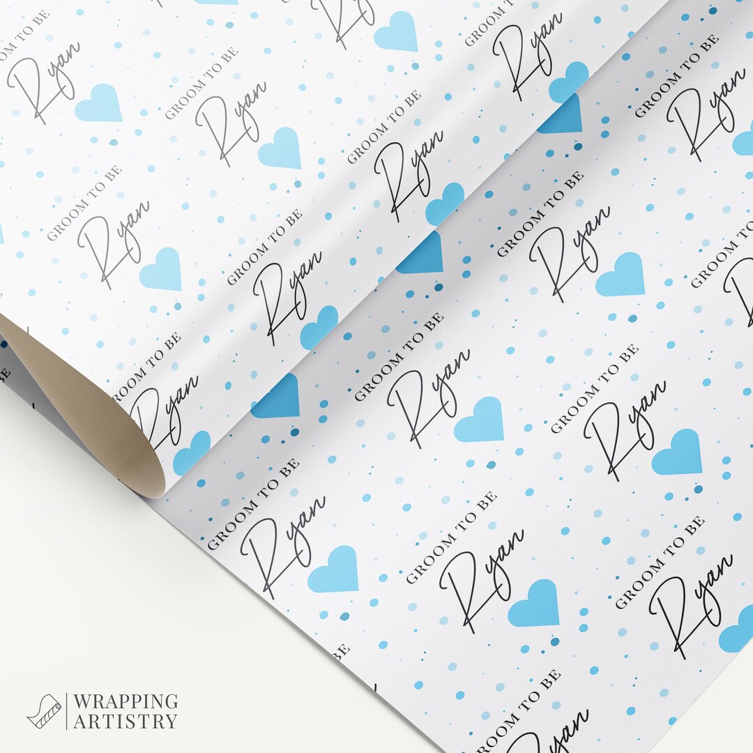 Personalized Wedding Wrapping Paper, Custom Gift Wrapping, Personalised ...