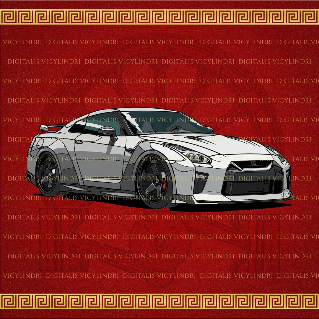 Nissan GT R35 PNG, JDM Decal, Car Printables, Bumper Sticker Png ...