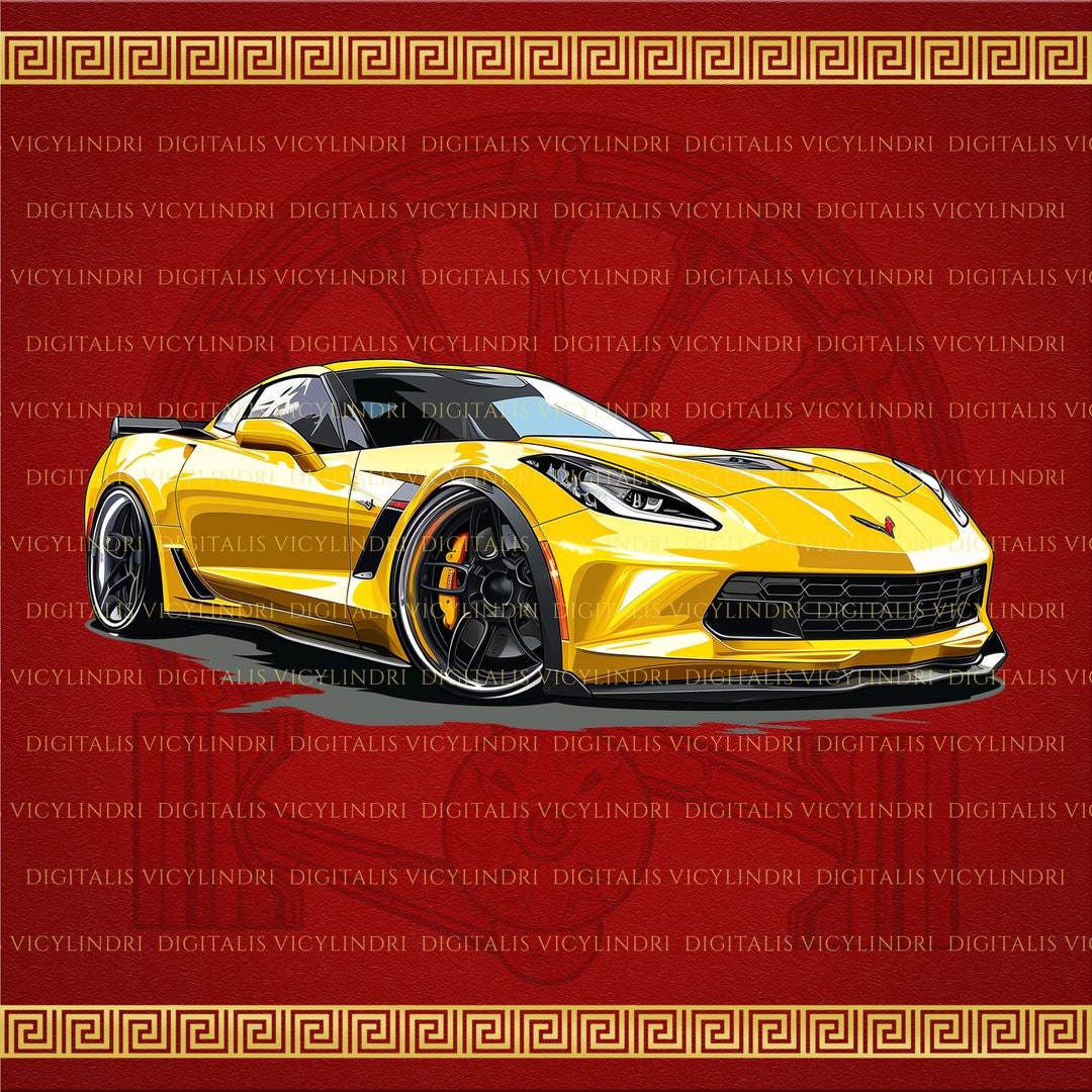 Chevrolet Corvette C7 PNG, Chevy Clipart, Car Decal, Car Printables ...