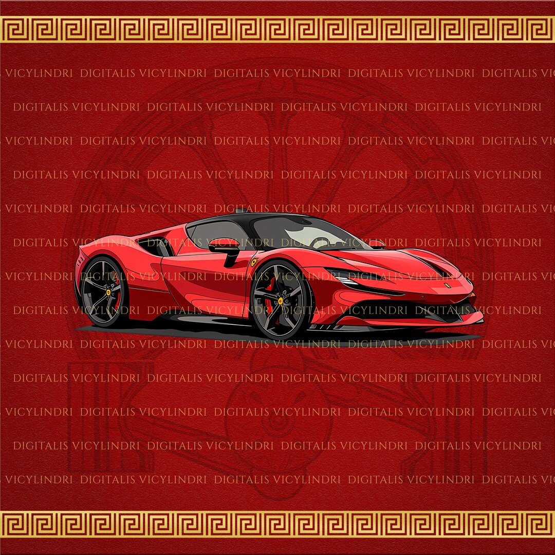 Ferrari SF90 Stradale PNG, Ferrari Decal, Car Printables, Bumper ...