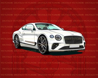 Bentley Continental Clipart PNG, SVG, Digital Download, Transparent ...