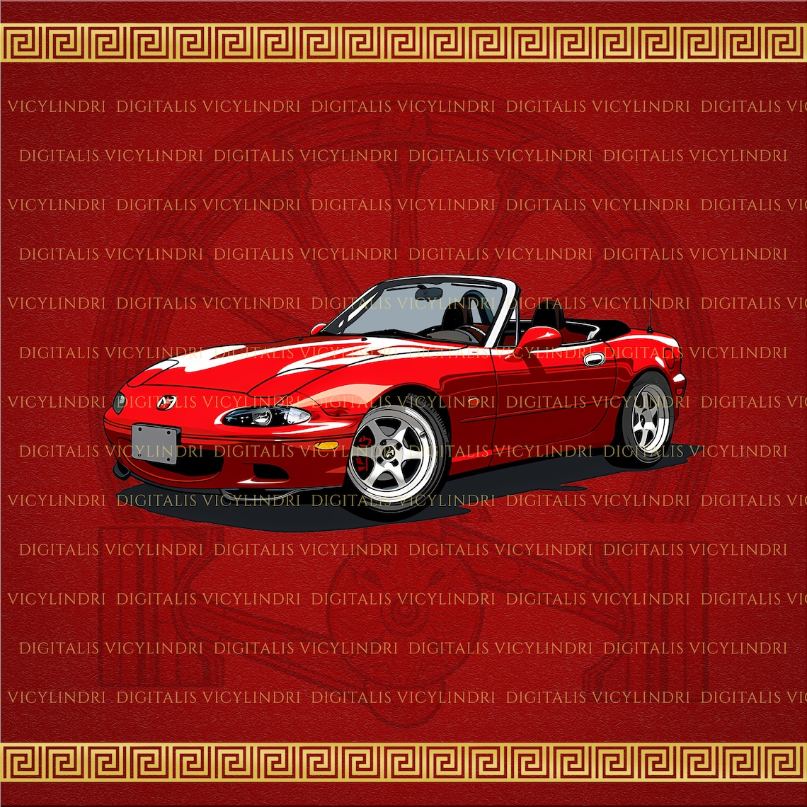 Mazda MX-5 Miata PNG, Jdm Decal, Car Printables, Bumper Sticker Png ...