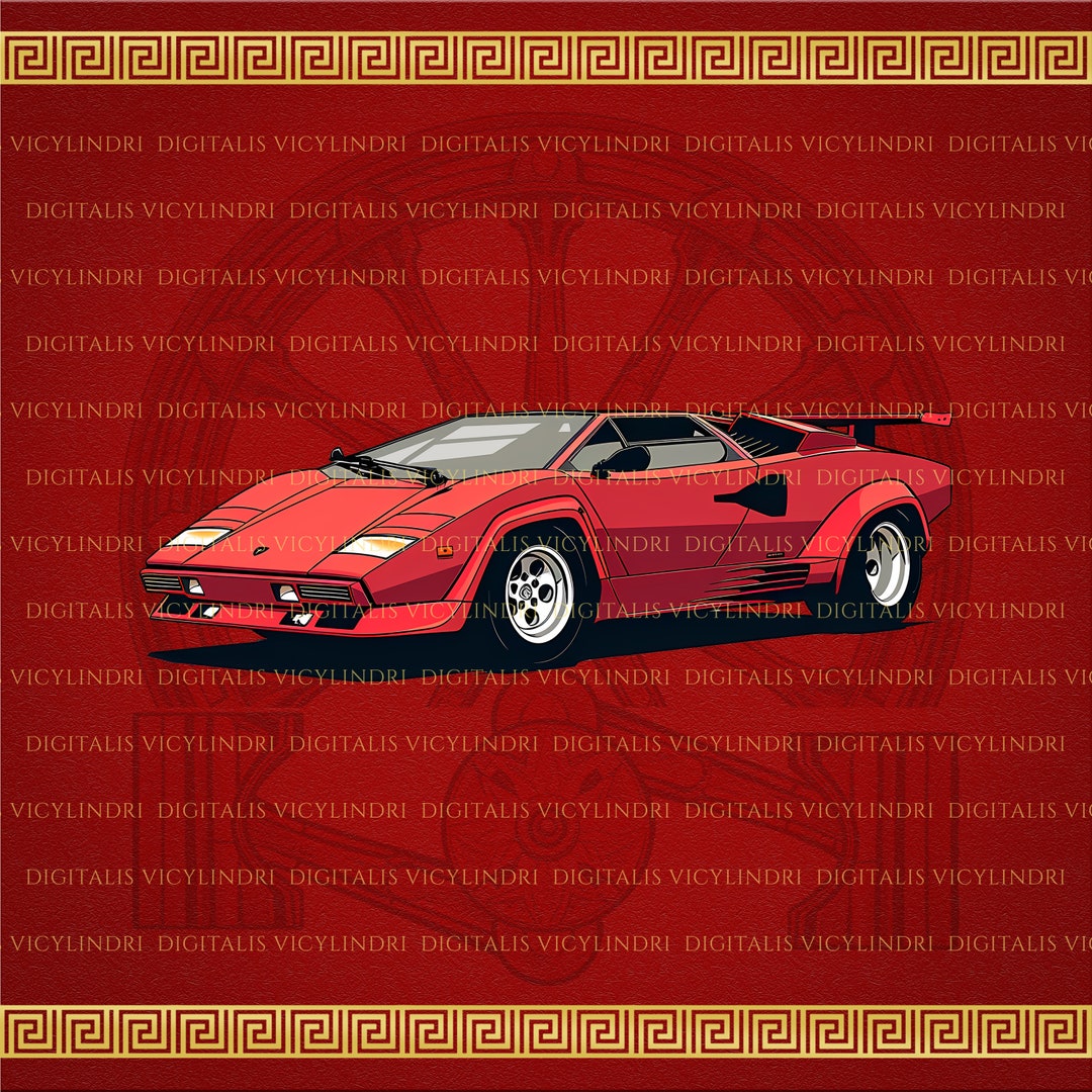 Lamborghini Countach PNG, Lamborghini Decal, Car Printables, Bumper ...