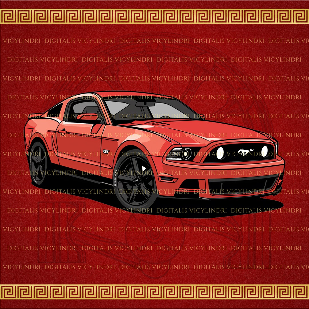 Ford Mustang GT PNG, Ford Decal, Car Printables, Bumper Sticker Png ...