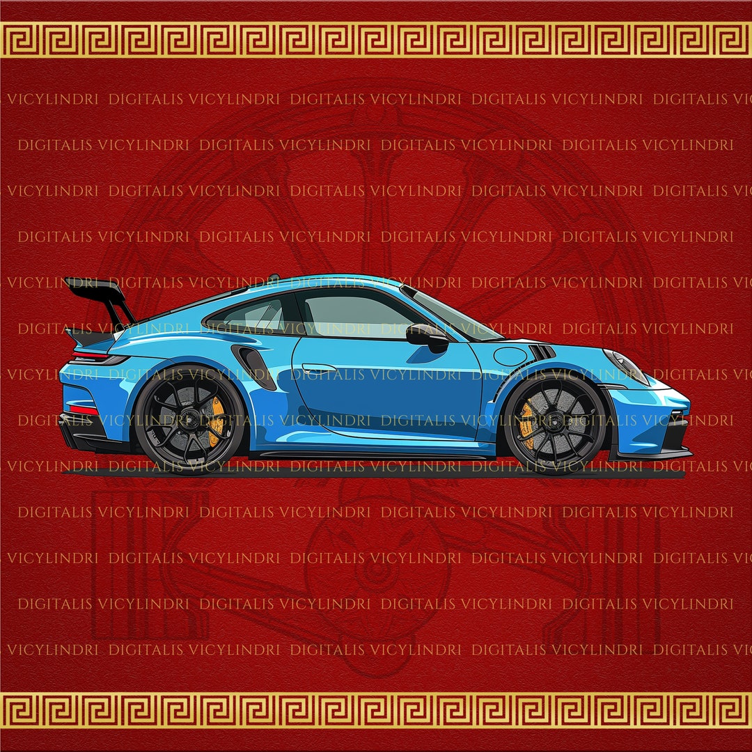 Porsche 911 GT3 RS PNG, Porsche Decal, Car Printables, Bumper Sticker ...