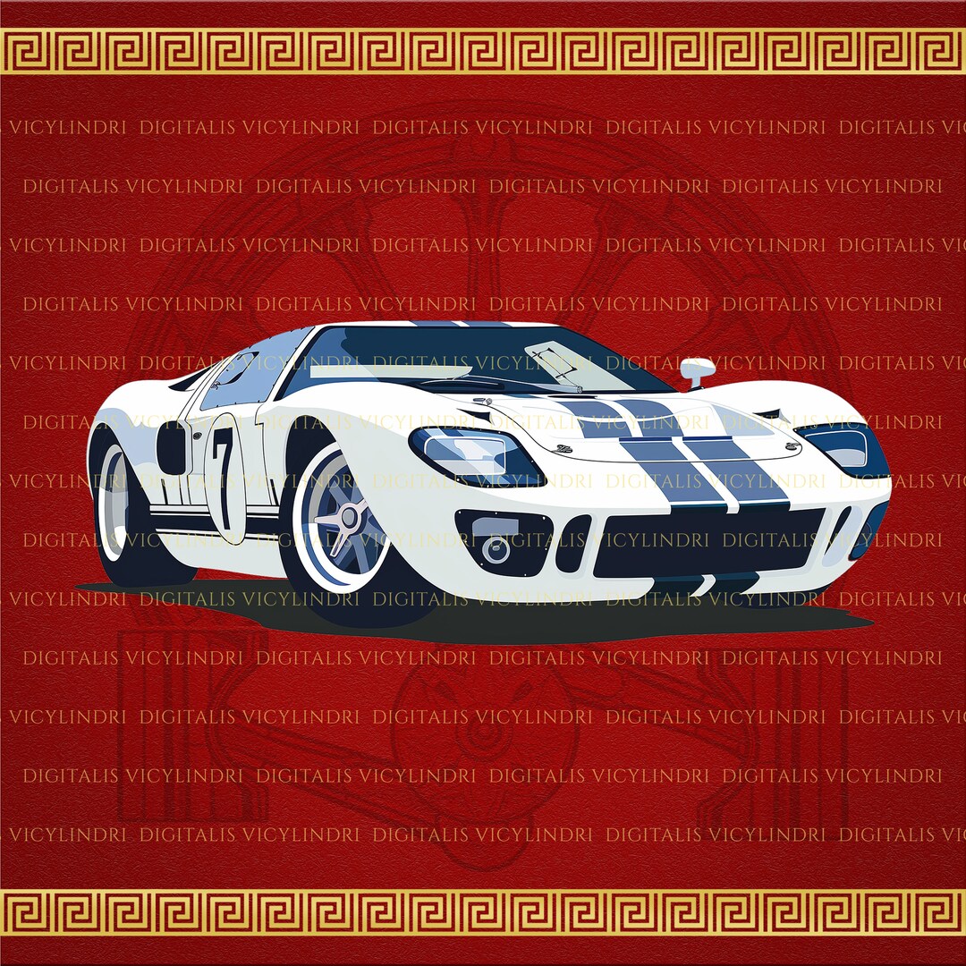 Ford GT40 PNG, Ford Decal, Car Printables, Bumper Sticker Png, Bumper ...